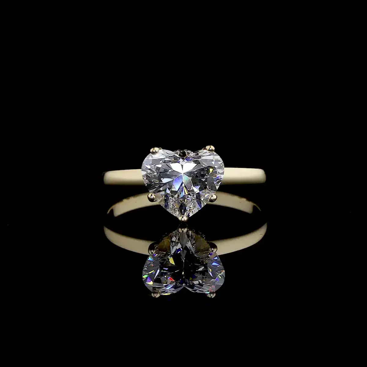 Claridge Heart Solitaire Ring - 33Carat.com