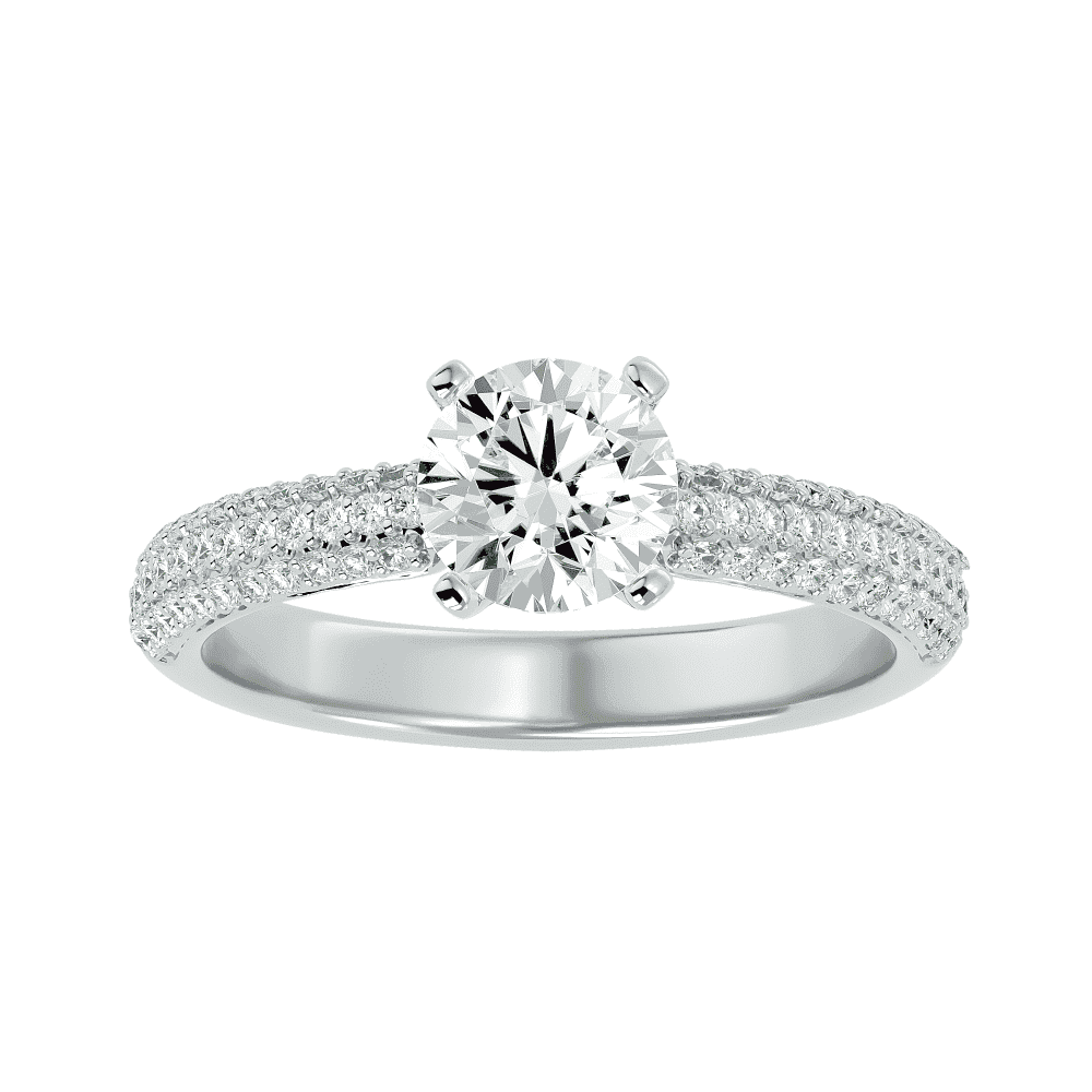 Peebles Three Row Pave 1ct Ring - 33Carat.com